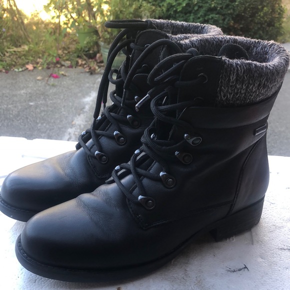 Cougar | Shoes | Cougar Derry Womens Black Leather Winter Fashion Laces ...